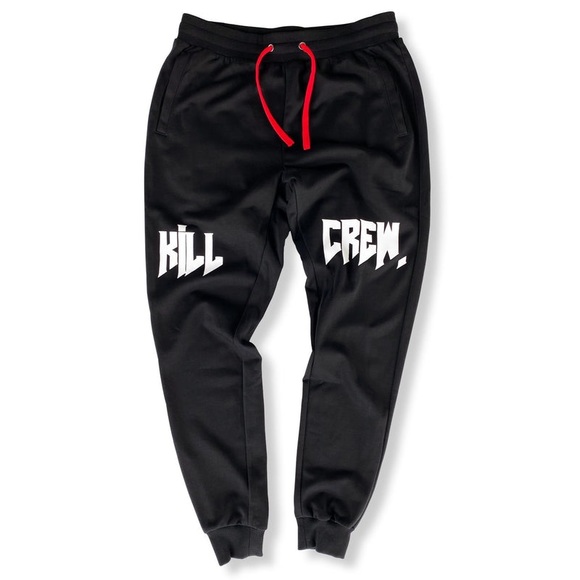 Kill Crew | Pants | Kill Crew Joggers Sweatpants Black Red Sweats Xs S ...